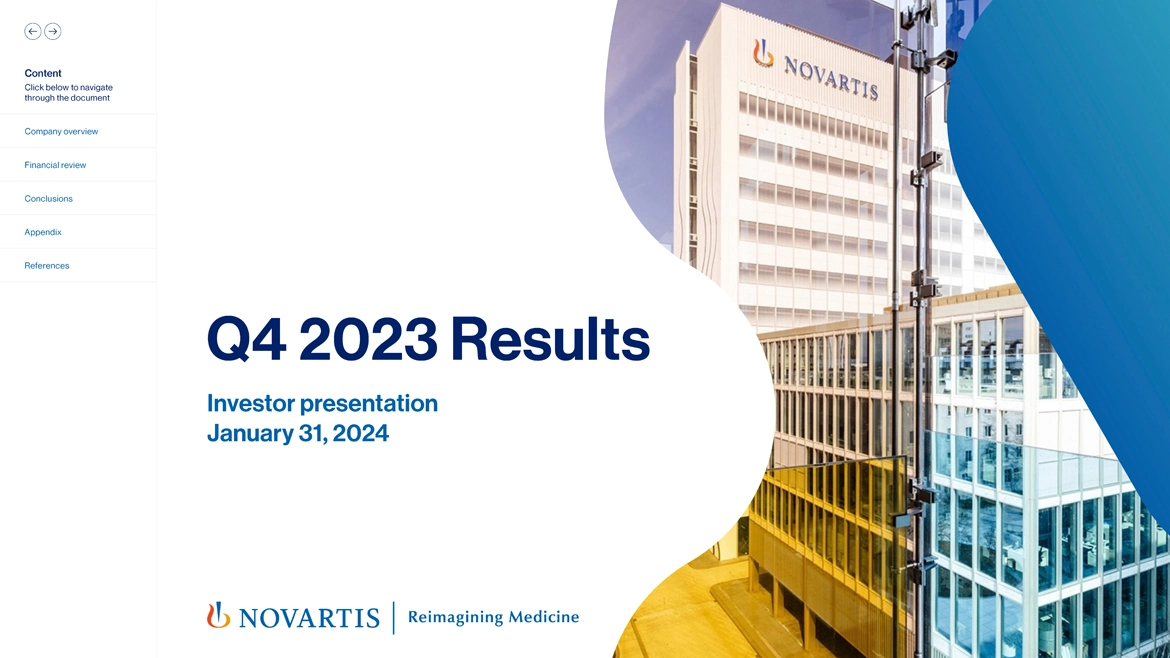 2023 Q4 and Full Year Results Presentation & Transcript | Novartis