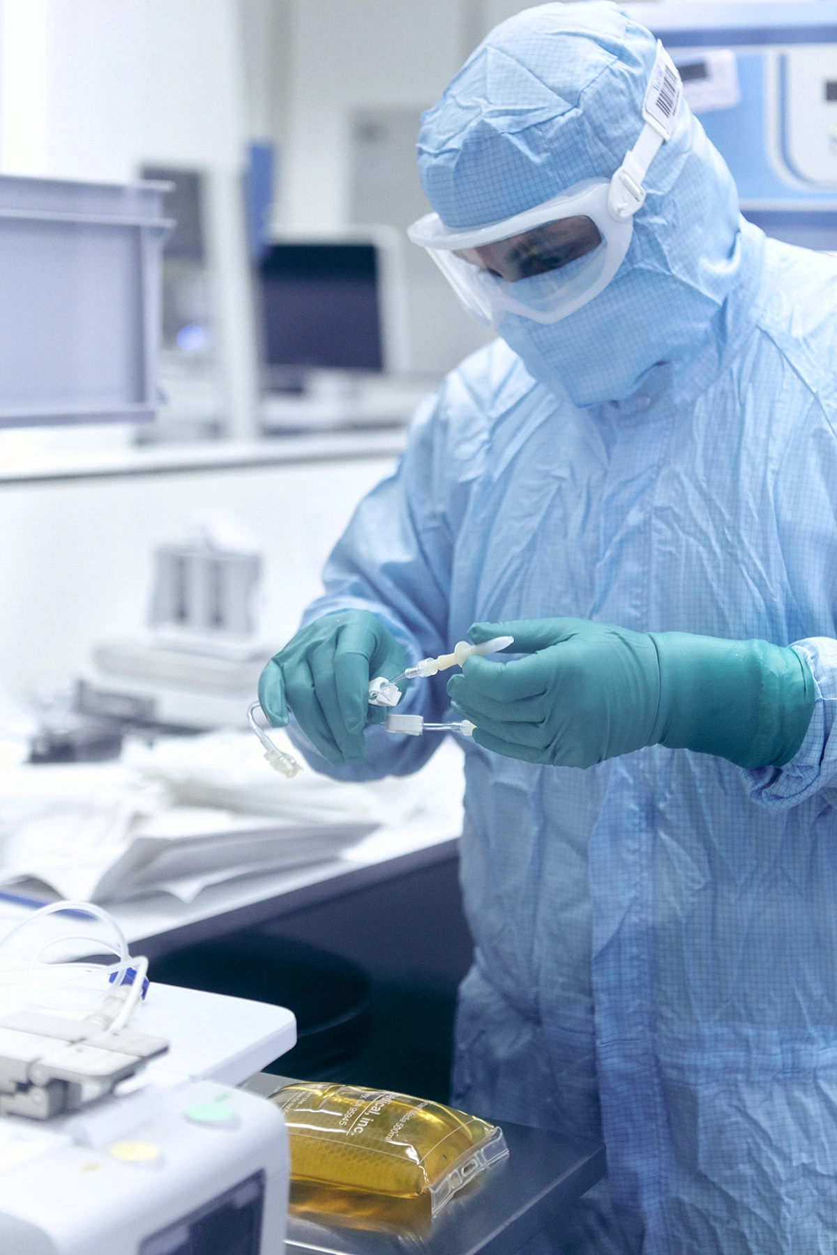 Operator Prepares Connecting Hose | Novartis